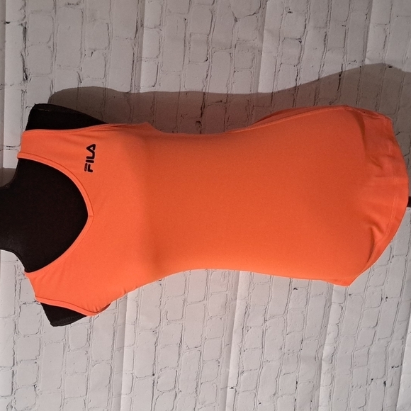 Fila | Tops | Fila Orange Stretch Medium Tank Barely Worn | Poshmark